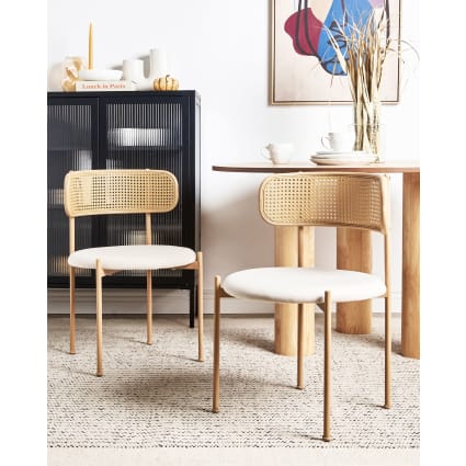 Lot de 2 chaises de salle à manger en métalmarron50x75cm Andover ...