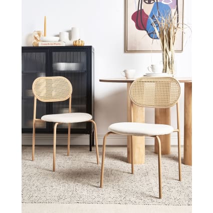 Lot de 2 chaises de salle à manger en métalmarron47x79cm Adaver ...