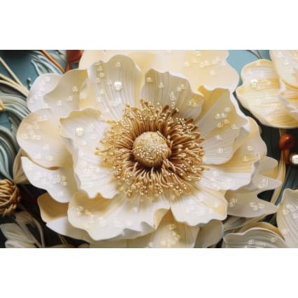 Peinture sur toile laquée avec cadre 82x4x82 cm Narcy | Maisons du Monde