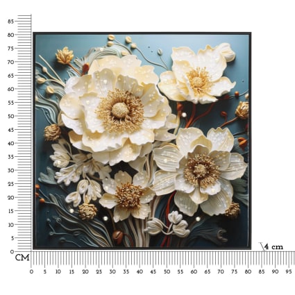 Peinture sur toile laquée avec cadre 82x4x82 cm Narcy | Maisons du Monde