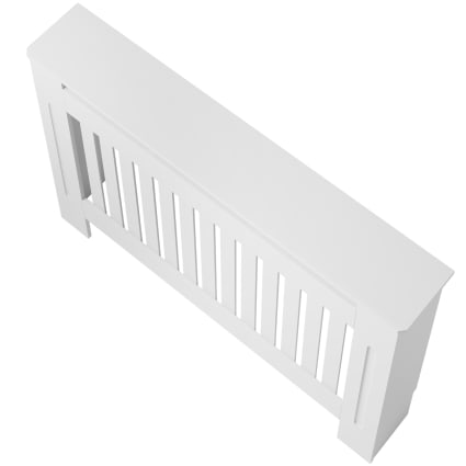 Cubierta para radiador de lamas, tablero mdf, 112 x 19 x 82 cm, blanco ...