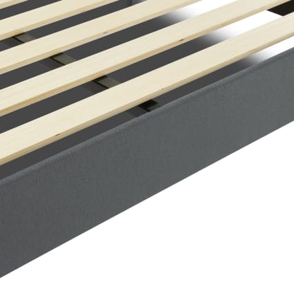 Französisches Bett aus grauem Stoff Calitri | Maisons du Monde