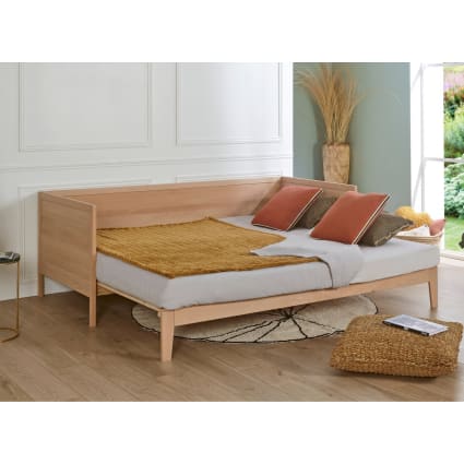 Lit banquette extensible 90x200 Hêtre massif Emile | Maisons du Monde