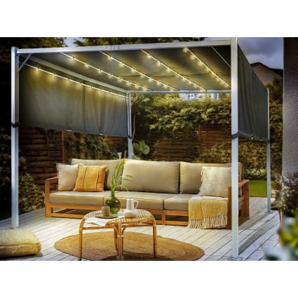 Gazebo led metallo 310 cm 310 cm grigio Parga | Maisons du Monde