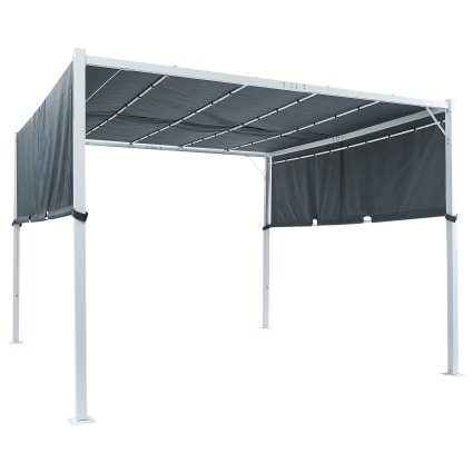 Gazebo led metallo 310 cm 310 cm grigio Parga | Maisons du Monde