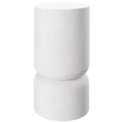 Set di 2 tavolini da salotto rotondi robusto ossido di magnesio bianco ...