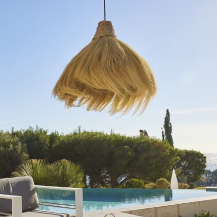 Lámpara colgante exterior con cable Beige D60CM Masai | Maisons du Monde