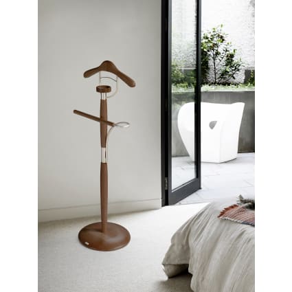 Galán de noche de madera de haya nogal 110x45x32 cm Milano | Maisons du ...
