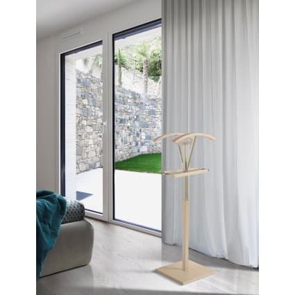 Galán de noche doble de madera de haya roble 110x47x34 cm Couple ...
