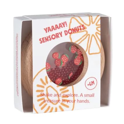 Sonajero sensorial donut frutas 7x7x2 cm Senso | Maisons du Monde