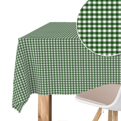 Mantel vichy pequeño verde botella teflonado confeccionado 240x140cm ...