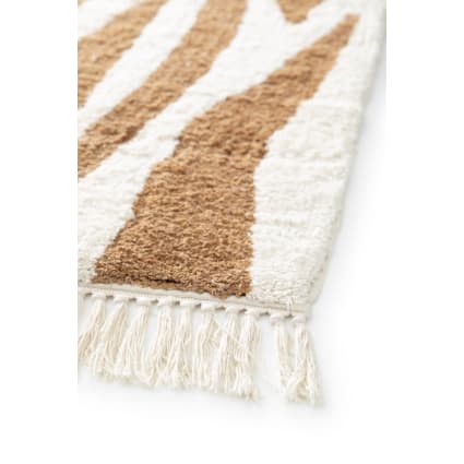 Alfombra de diseño de algodón marrón 200 x 290 cm Safari | Maisons du Monde