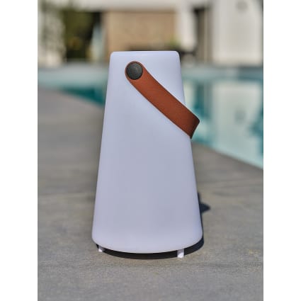 Kabellose Bluetooth-LautsprecherLámpara mit Ledergriff Lumorea ...