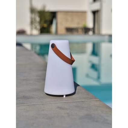 Kabellose Bluetooth-LautsprecherLámpara mit Ledergriff Lumorea ...