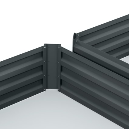 Carré potager jardin 100x100x30cm acier gris foncé Outsunny | Maisons ...