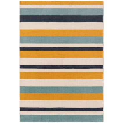 Teppich Blau Gelb