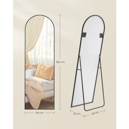 Espejo arqueado de cuerpo entero de 160 x 50 cm de color negro Lina | Maisons du Monde