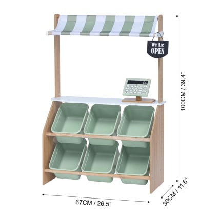 Stand de marché pour enfants 100 cm, Vert | Maisons du Monde