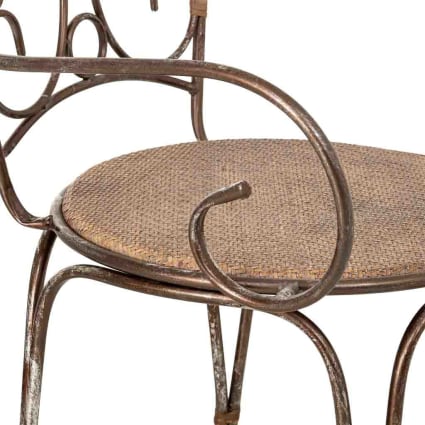 Sedia in metallo 52,7x50,1x45/92,7h cm marrone | Maisons du Monde