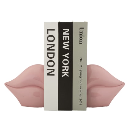 Serre-livres rose en forme de bouche cm 27x9x13 | Maisons du Monde