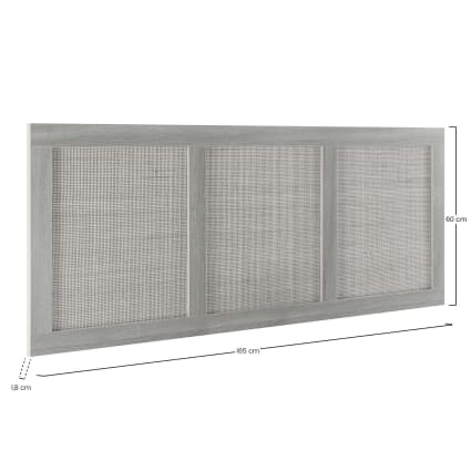 Testata letto 165 x 60 cm Colore rovere, Rattan naturale Musa | Maisons ...