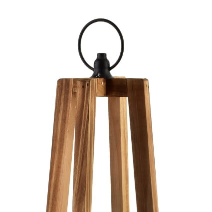 Laterne aus Holz 16,5x16,5x63cm brozne Levi | Maisons du Monde