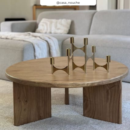 Tavolino rotondo in legno massello di mindi Galia | Maisons du Monde