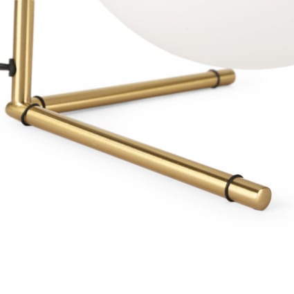 Lampada tavolo vetro opaco Ø22cm E27 dorata | Maisons du Monde