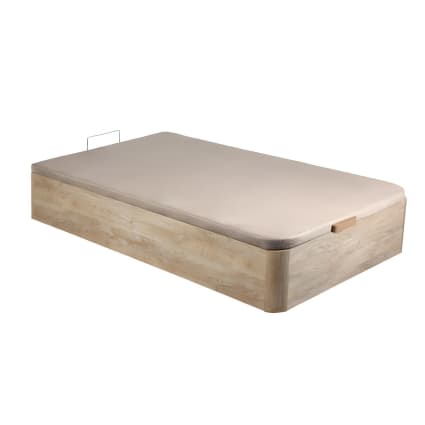 Rete da letto contenitore effetto legno naturale chiaro 90 x 190 cm ...