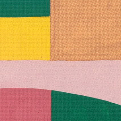 Carta da parati panoramica con forme grafiche colorate, Verd Axelle ...