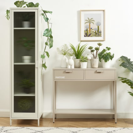 Consolle in metallo color taupe 100 cm Pantone | Maisons du Monde