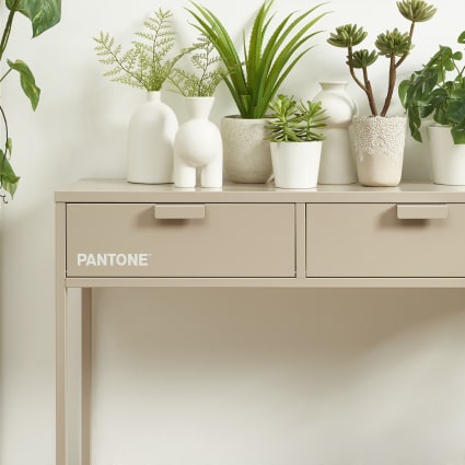 Consolle in metallo color taupe 100 cm Pantone | Maisons du Monde
