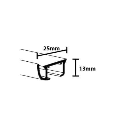 Tringle Rail L. 5 m Ouverture à Droite Effet Vague Wave | Maisons du Monde