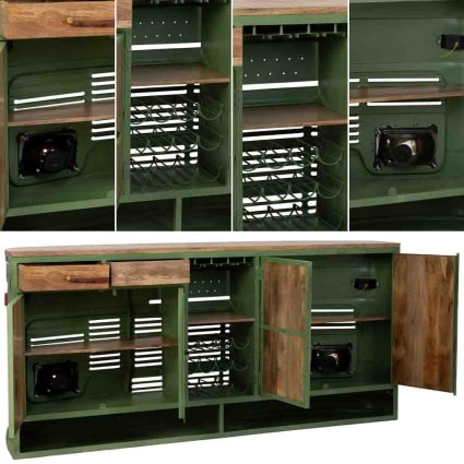 Mobile bar verde 241x40x108 | Maisons du Monde