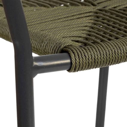 Sedia in rattan sintetico verde 56x61x78 Jardin mueble | Maisons du Monde