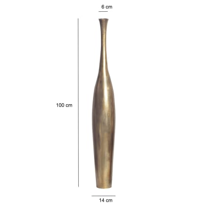 Bodenvase aus Aluminium, 100 cm gold | Maisons du Monde