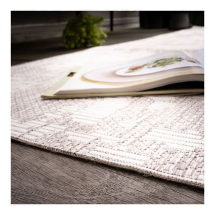 Tapis design en polypropylène taupe 120x170 Cosmo | Maisons du Monde