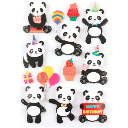 11 pegatinas 3D pandas 4 cm Panda | Maisons du Monde