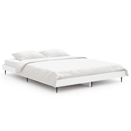 Cama matrimonial madera de ingeniería blanco 140x190 cm | Maisons du Monde