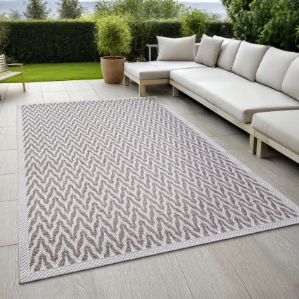 Tappeto esterno boho terrazza salotto, crema beige, 80 x 150 cm Calgary ...