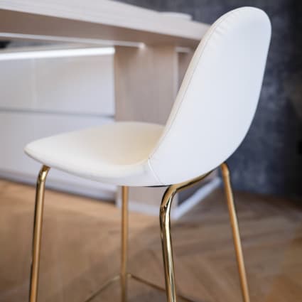 Set di 4 sedie per isola centrale bianche e verdi 65 cm Henrik ...