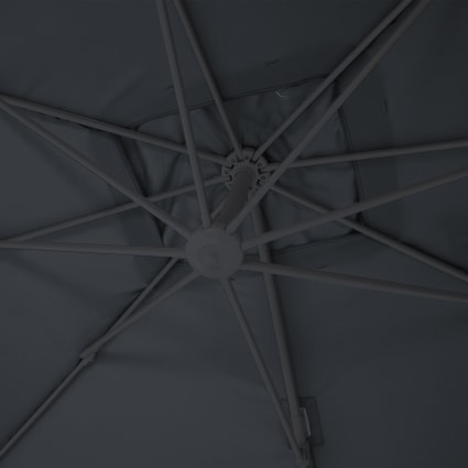 Ombrellone da giardino antracite 300 x 300 cm Marisol | Maisons du Monde