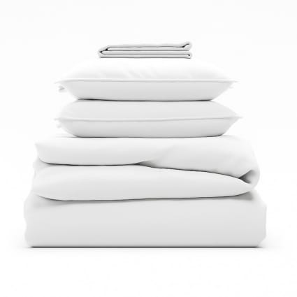 Parure Baumwolle 200x200 Weiß mit Laken 160x200 und Kissen 60x60 Parure ...