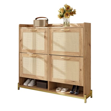 Schuhkommode 4-türig Metallrahmen mit Ablage | Maisons du Monde
