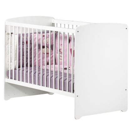Chambre complète bébé avec lit à barreaux et commode à langer Basic ...