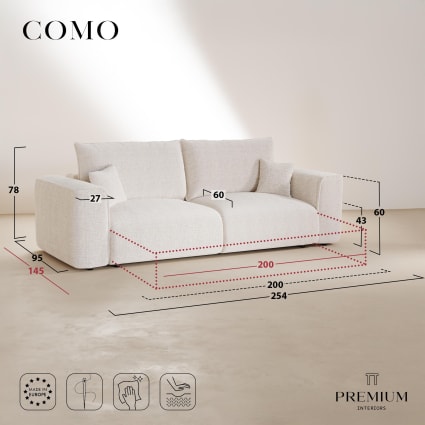 Canapé convertible coffre 4 places tissu tramé toucher doux terracotta ...