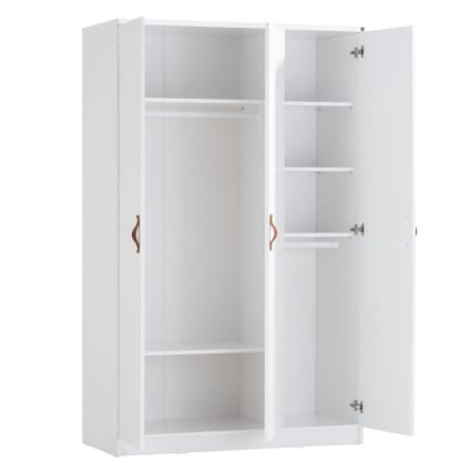 Armoire 3 portes blanc 204.1x127.7x53.2cm Luca | Maisons du Monde