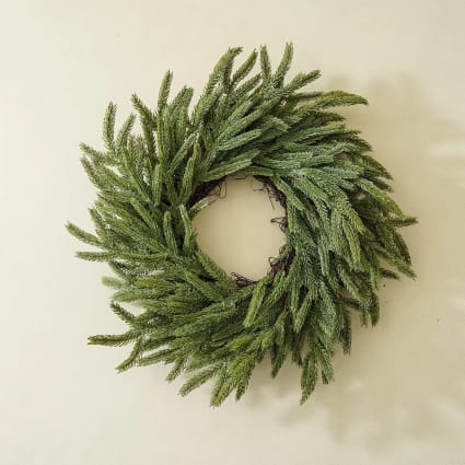 Couronne de Noël ronde verte, Ø 60 cm | Maisons du Monde