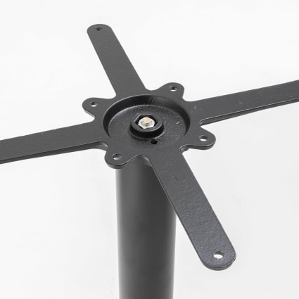 Mesa de comedor 60 cm pie negro y revestimiento de madera oscura Rivoli | Maisons du Monde