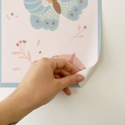 Art print (set de 3) mariposas azul y rosa 21x29,7 cm Butterfly bush ...